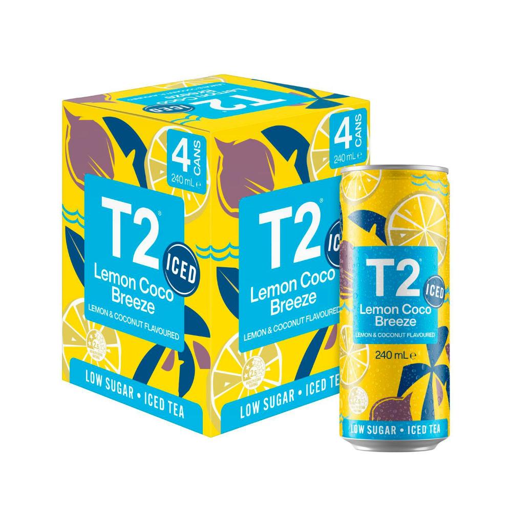Buy T2 Iced Tea Lemon Coco Breeze Low Sugar Ice Tea Multipack Cans ...