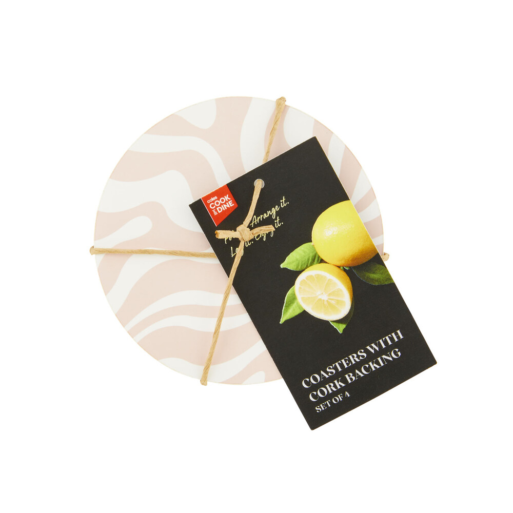 Buy Cook & Dine Coasters With Cork Backing 4 pack | Coles
