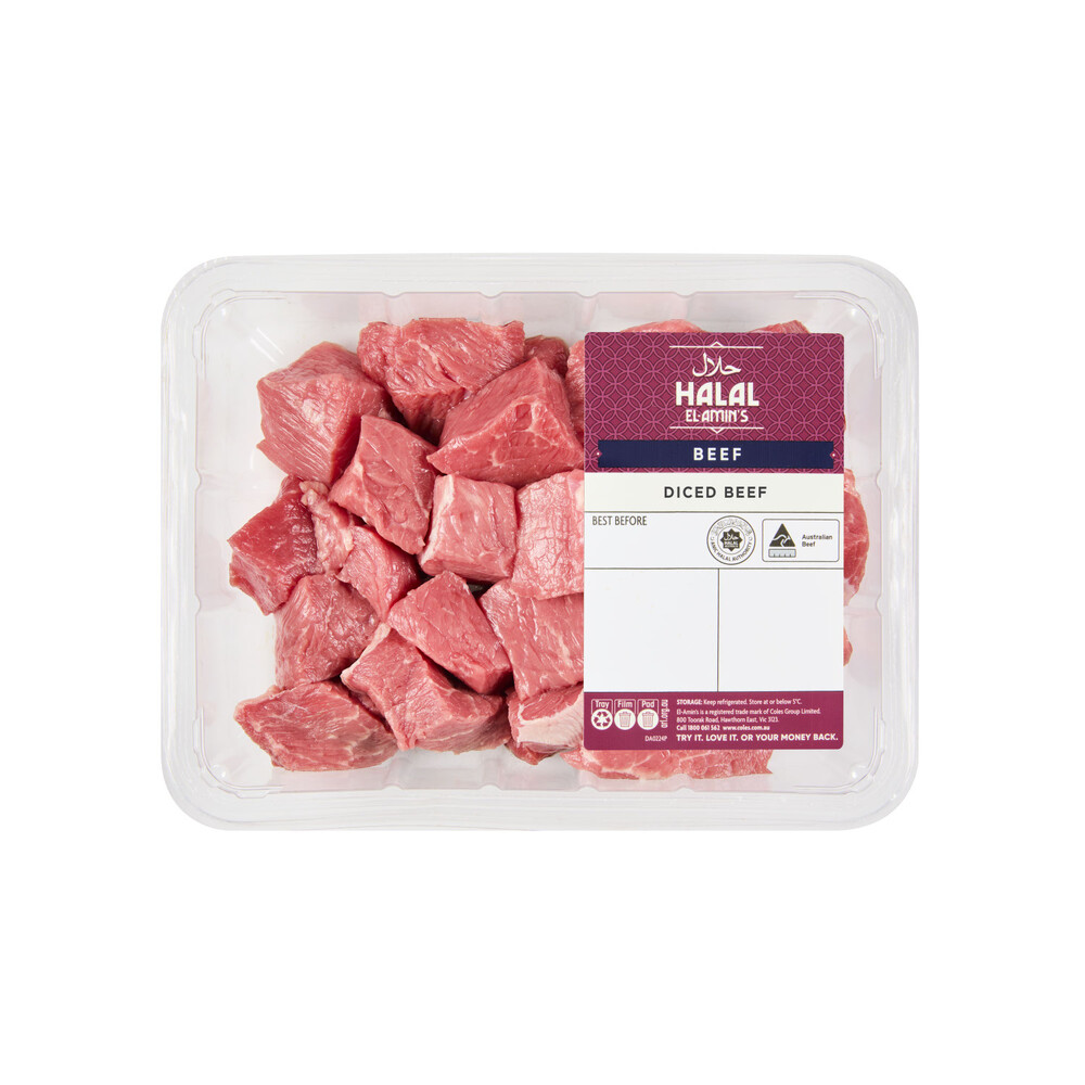 Buy El- Amin's Halal Diced Beef 500g | Coles