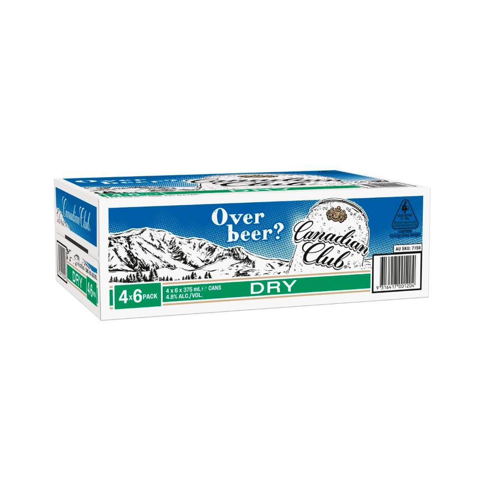 Buy Canadian Club & Dry Can 375ml 24 Pack | Coles
