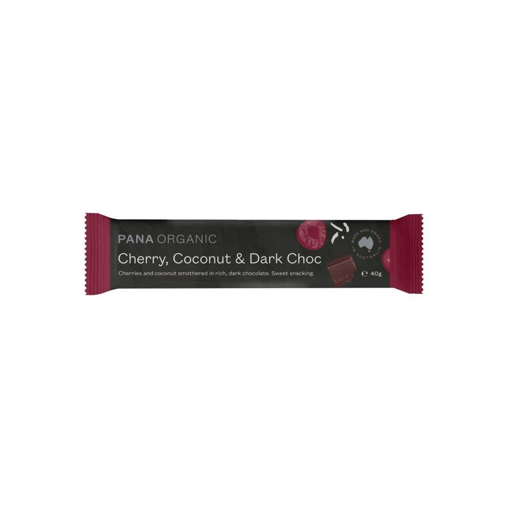 Buy Pana Organic Dark Choc Cherry Coconut Snack Bar 40g | Coles