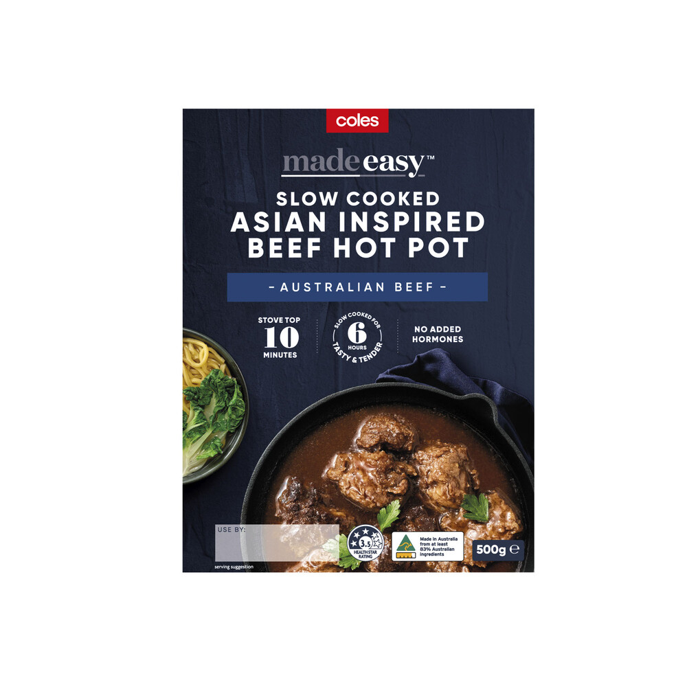 Buy Coles Made Easy Asian Style Beef Hot Pot 500g | Coles