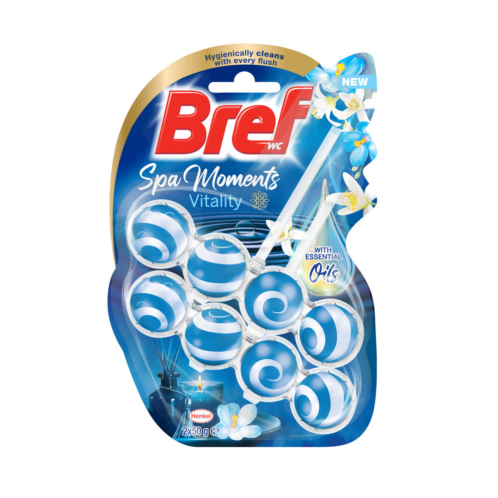 Buy Bref Spa Moments Toilet Cleaner Rim Block Vitality 2x50g 100g | Coles