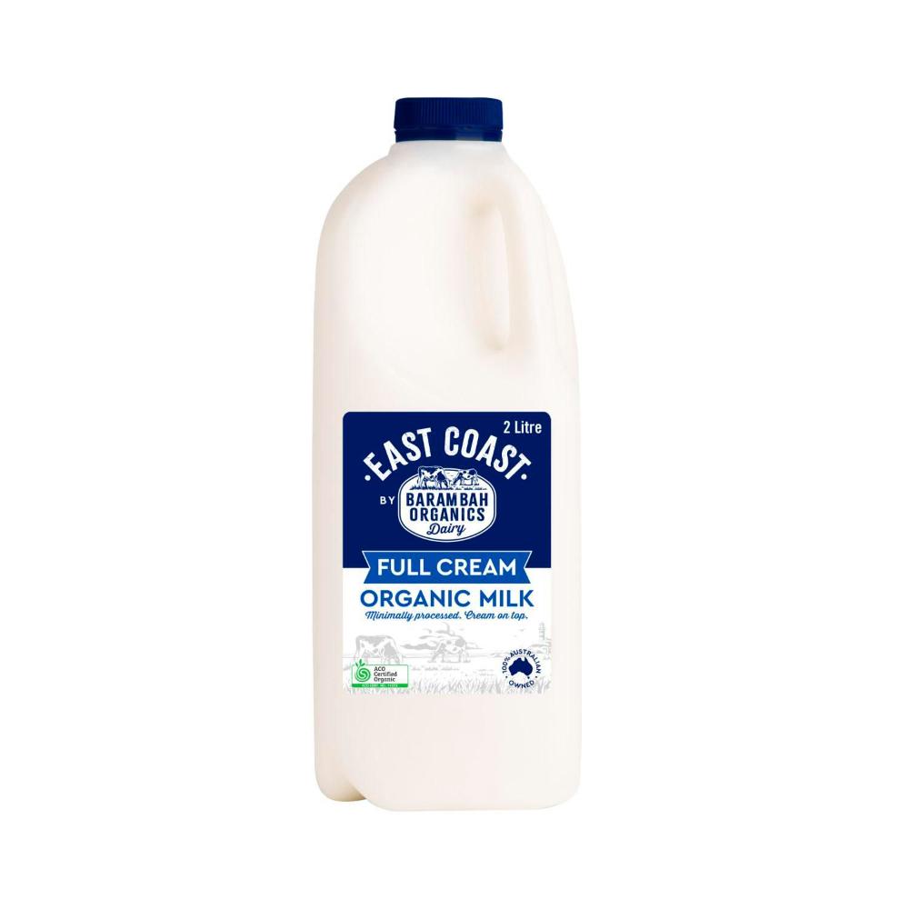 Buy East Coast Sustainable Organic Full Cream Milk 2L | Coles