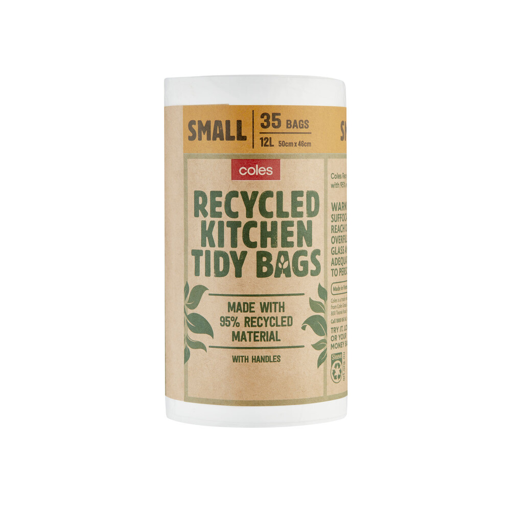 Buy Coles Recycled Kitchen Tidy Bags Small 35 pack | Coles