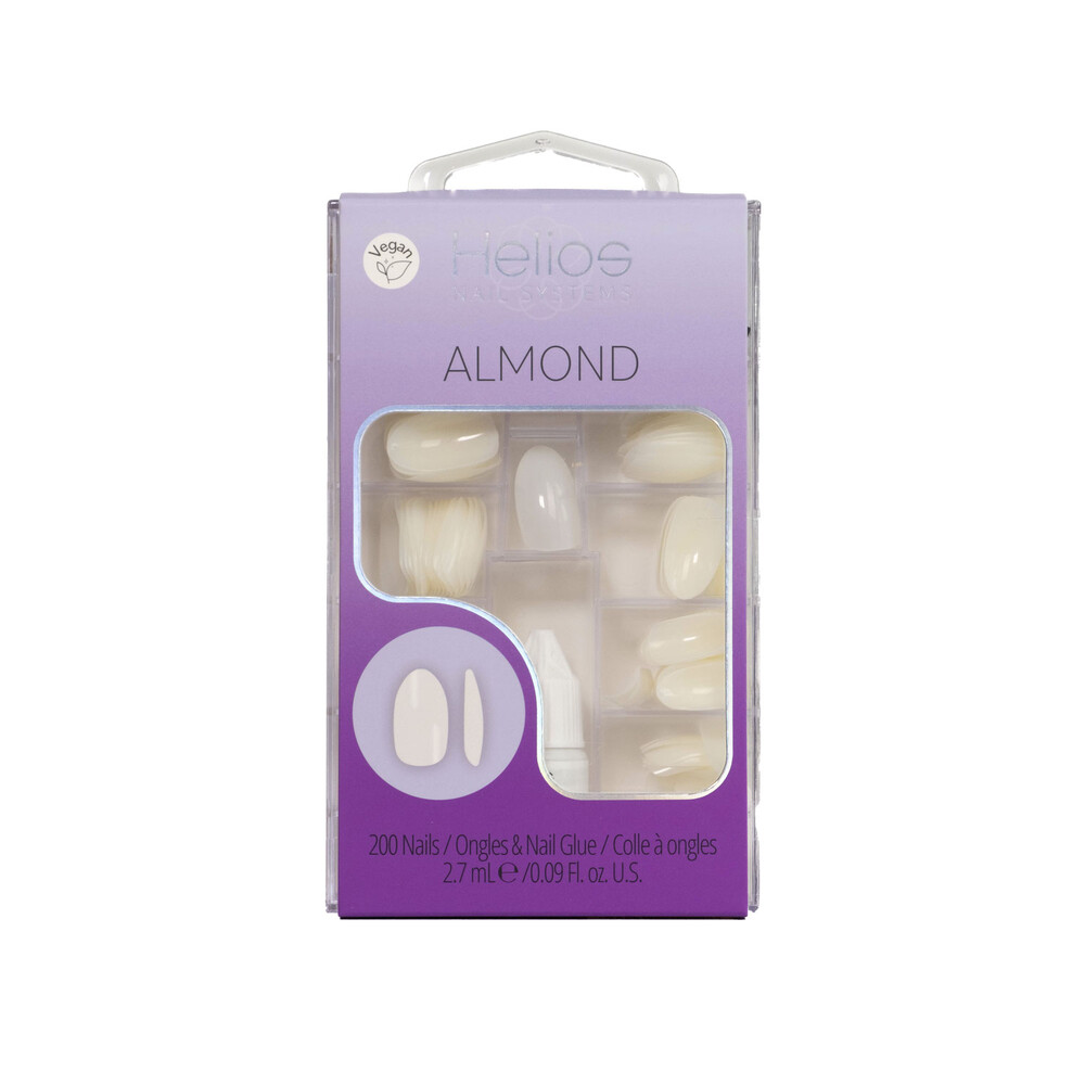 Buy Helios Artificial Nail System Clear - Almond Shape 200 pack | Coles