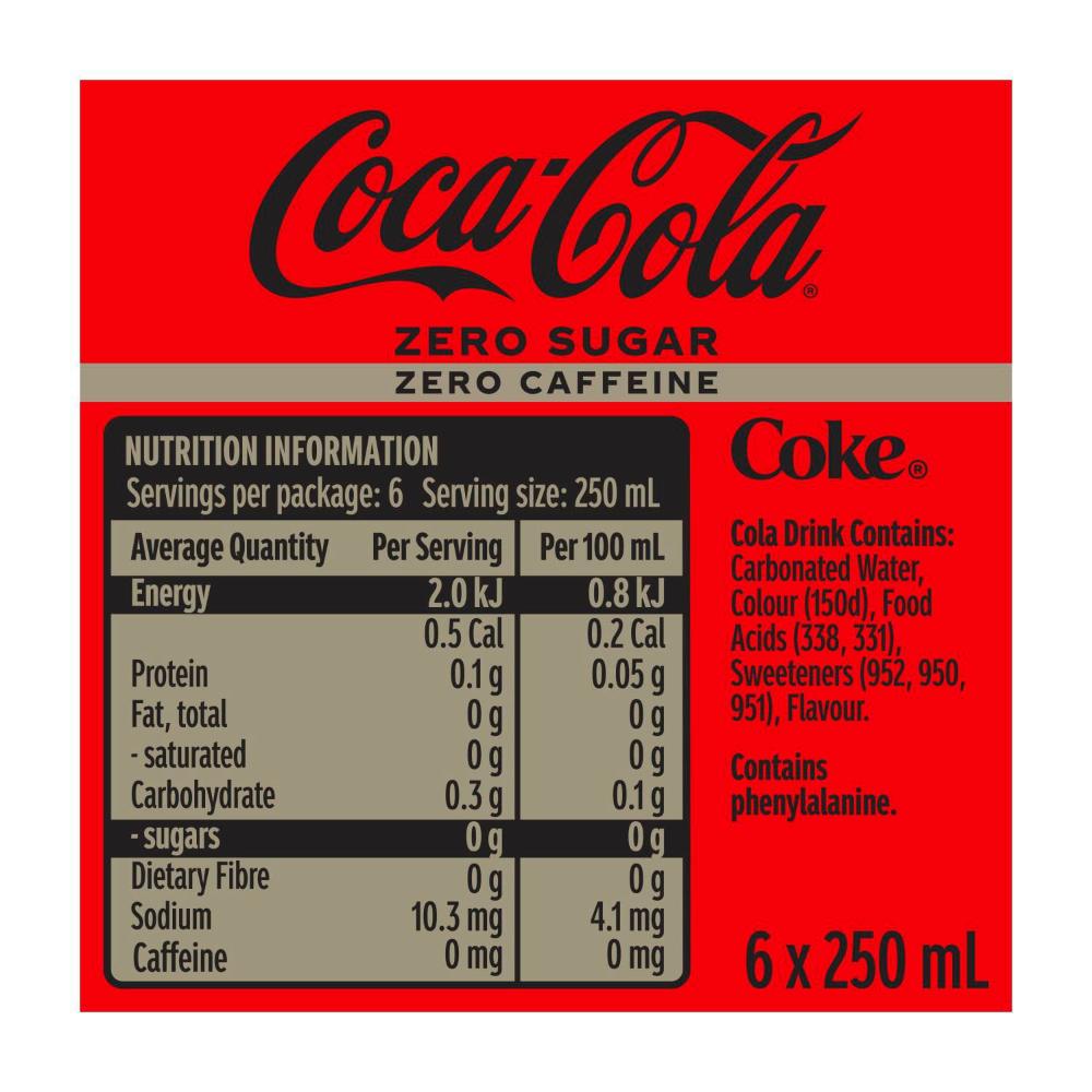 coke zero information