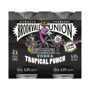Buy Brookvale Union 6% Tropical Punch Can 330mL 4 Pack | Coles