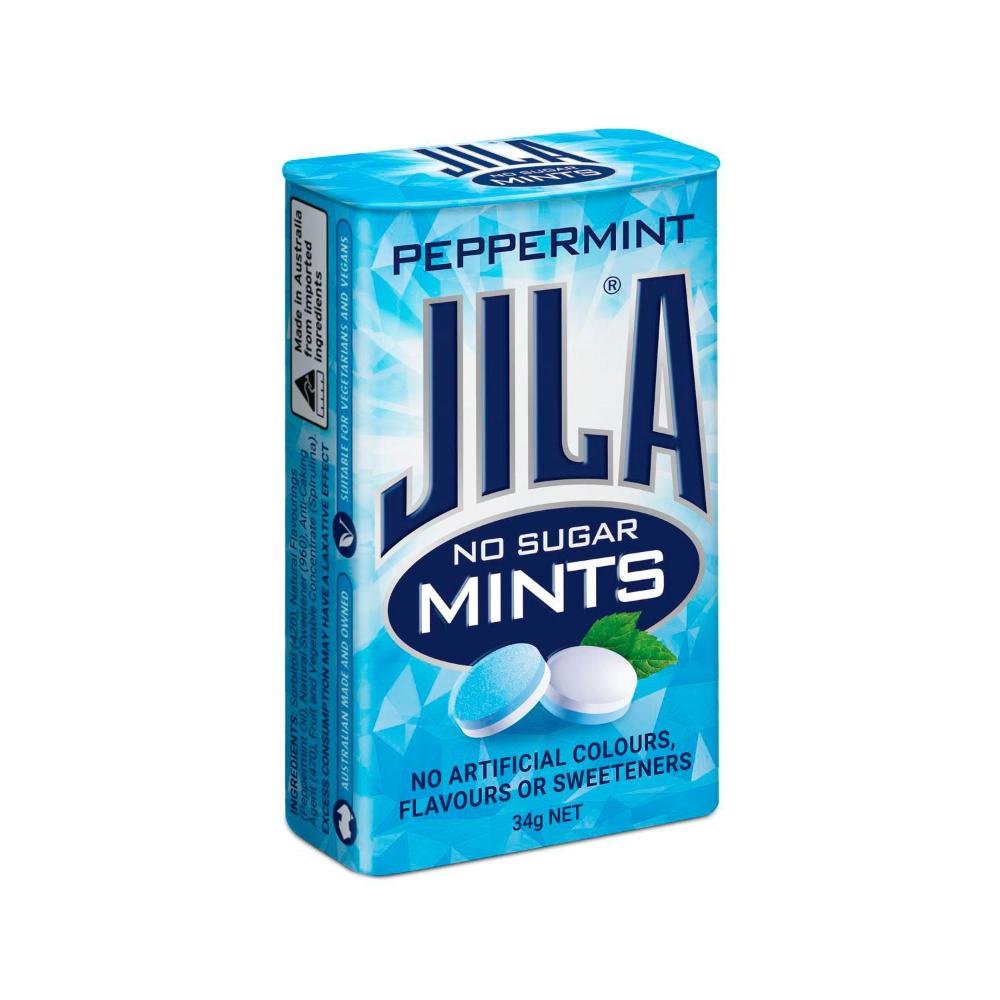 Buy Jila Sugar Free Peppermint Mints 34g | Coles