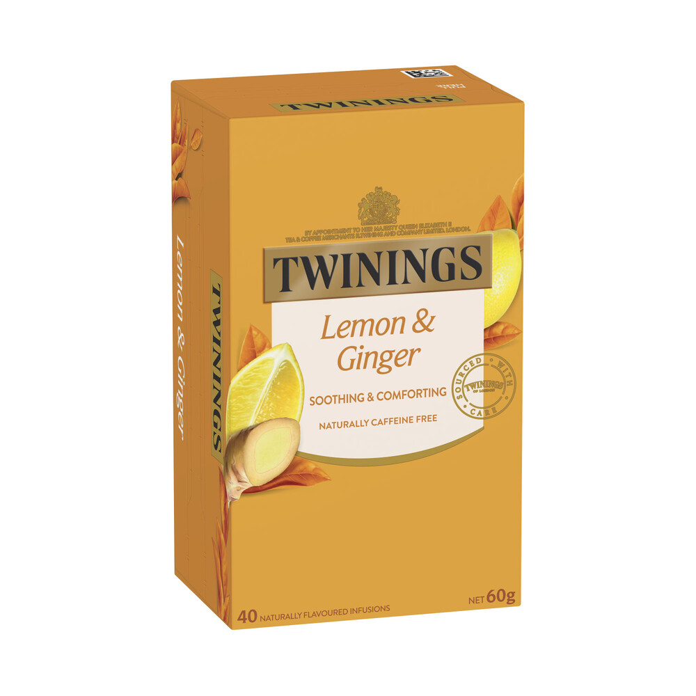 Buy Twinings Lemon & Ginger Infusions Tea Bags 40 Pack 60g | Coles