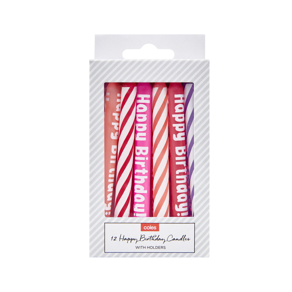 Buy Coles Happy Birthday Candles 12 pack | Coles