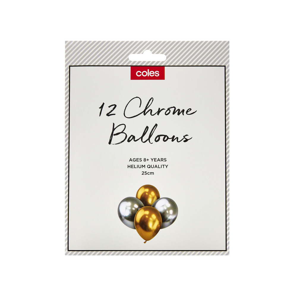 Buy Coles Chrome Balloons 12 pack | Coles