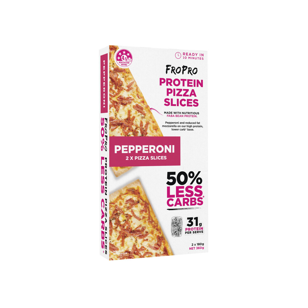 Buy Fropro Protein Slices Pepperoni Pizza 2 Pack 360g | Coles