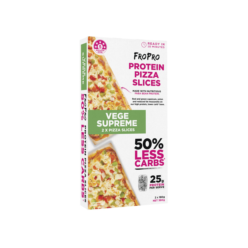Buy Fropro Protein Vege Supreme Pizza Slices 2 Pack 360g | Coles