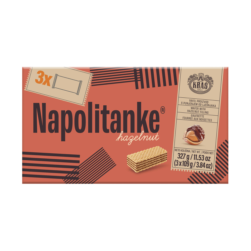 Buy Kras Napolitanke Wafers Hazelnut 327g | Coles