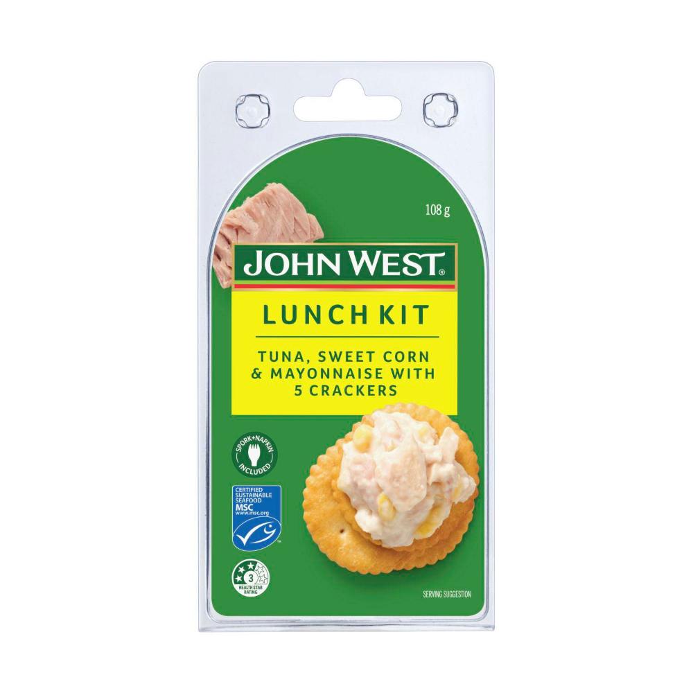 Buy John West Tuna & Sweetcorn In Mayonnaise with Crackers Lunch Kit ...