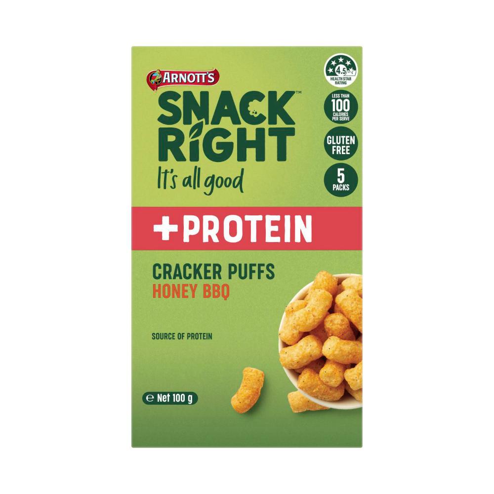 Buy Arnott's Snackright Multipack Cracker Puffs Honey Bbq 100g | Coles