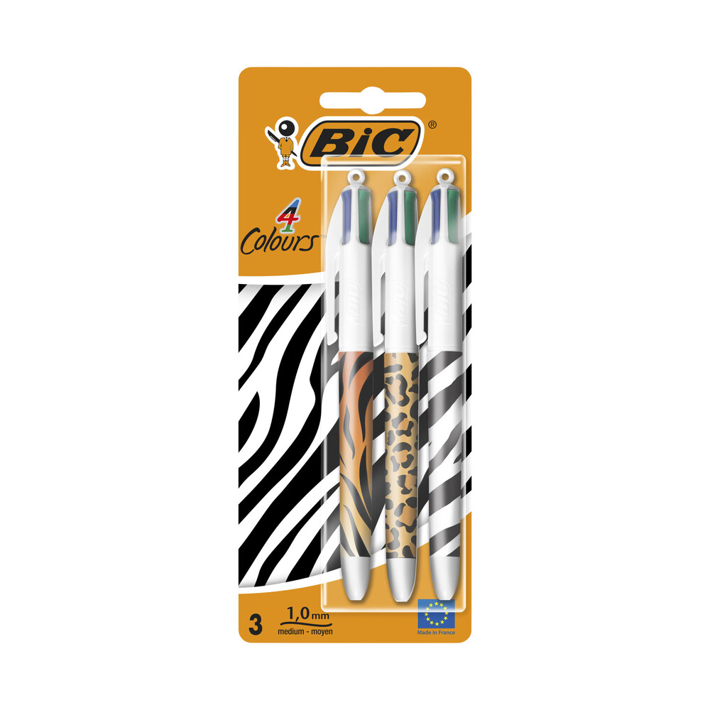 Buy Bic 4 Colours Pens Limited Edition 3 Pack | Coles