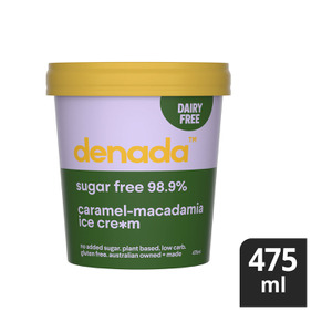 Buy Denada Sugar Free Vegan Ice Cream Caramel Macadamia 475mL | Coles