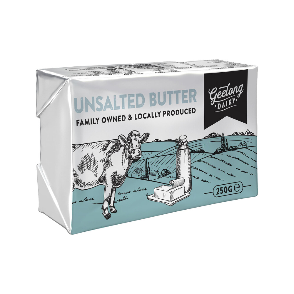 Buy Geelong Dairy Butter Pat Unsalted 250g | Coles