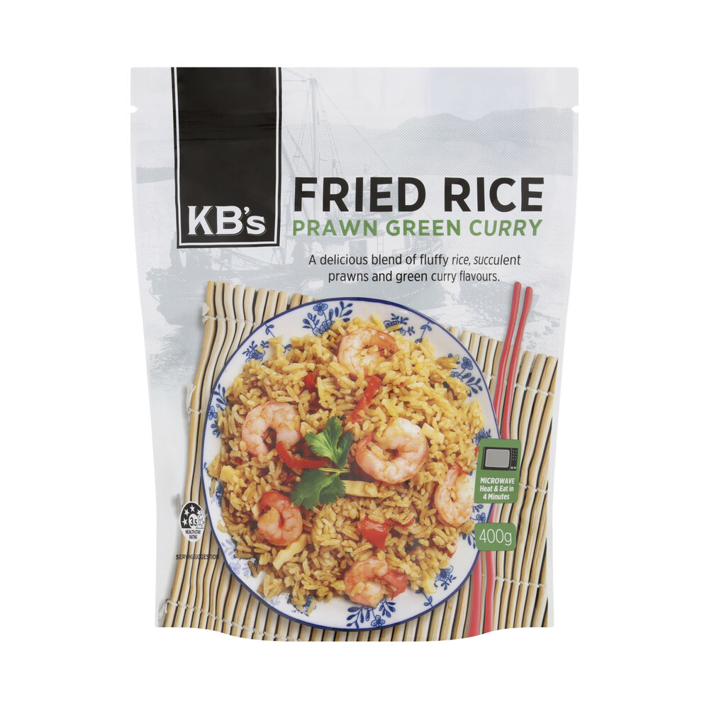 Buy KB Prawn & Green Curry Fried Rice 400g | Coles