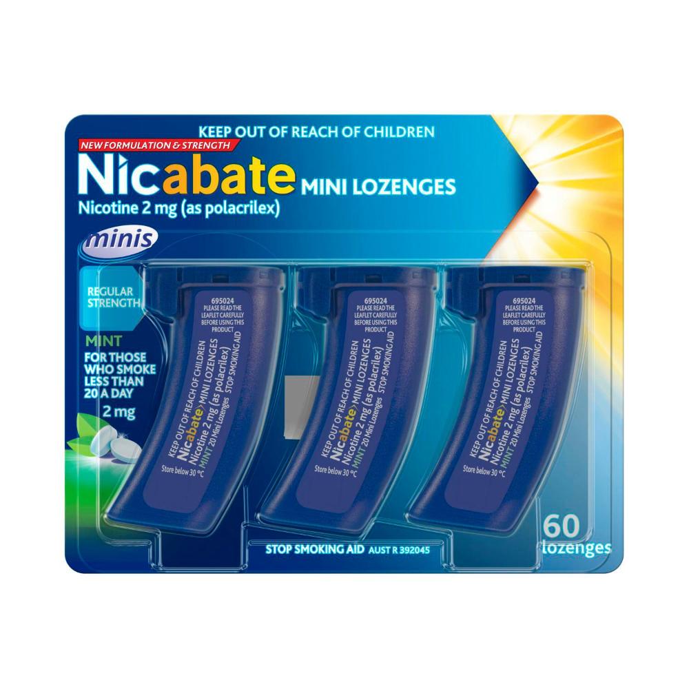 Buy Nicabate Mini Lozenges Mint 2Mg 60 pack | Coles