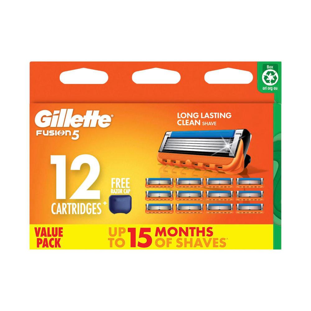 Buy Gillette Fusion Manual Razor Blade Refills 12 pack | Coles