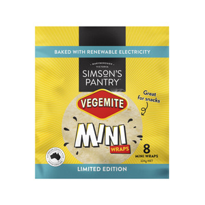 Buy Simson's Pantry Vegemite Minis Ltd Edition Wraps 8 pack 224g | Coles