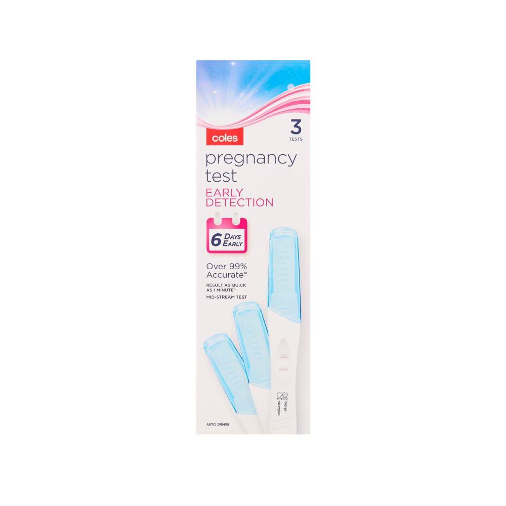 Buy Coles Early Detection Pregnancy Test 3 Pack | Coles