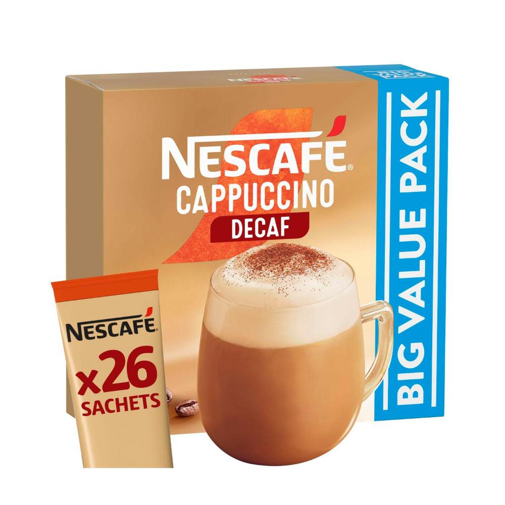 Buy Nescafe Cappuccino Decaf Coffee Sachets 26 Pack | Coles