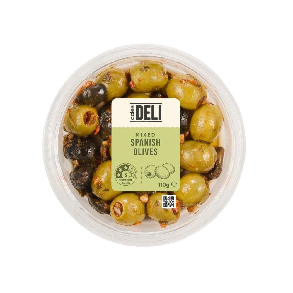 Buy Coles Spanish Olive Mix 110g | Coles