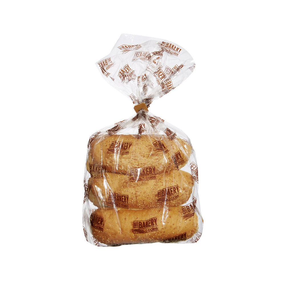 Buy Coles Sesame Hot Dog Rolls 6 pack | Coles