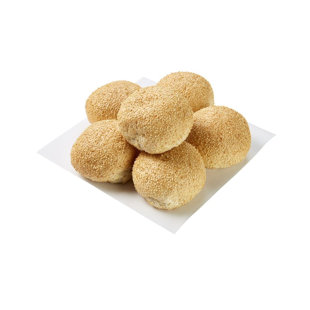 Buy Coles Bakery Crusty Round Roll Sesame Rolls 6 pack | Coles