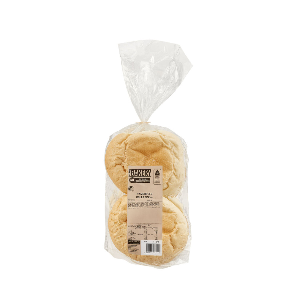 Buy Coles Hamburger Rolls 6 pack | Coles