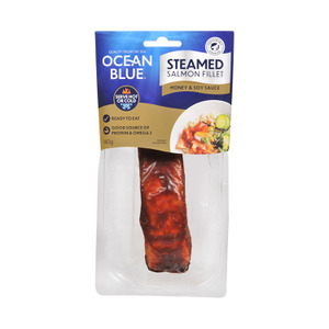 Buy Ocean Blue Steamed Salmon Portions With Honey Soy Sauce 140g | Coles