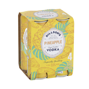 Buy Billson's Pineapple Vodka Mixed Drink Can 355mL 4 Pack | Coles