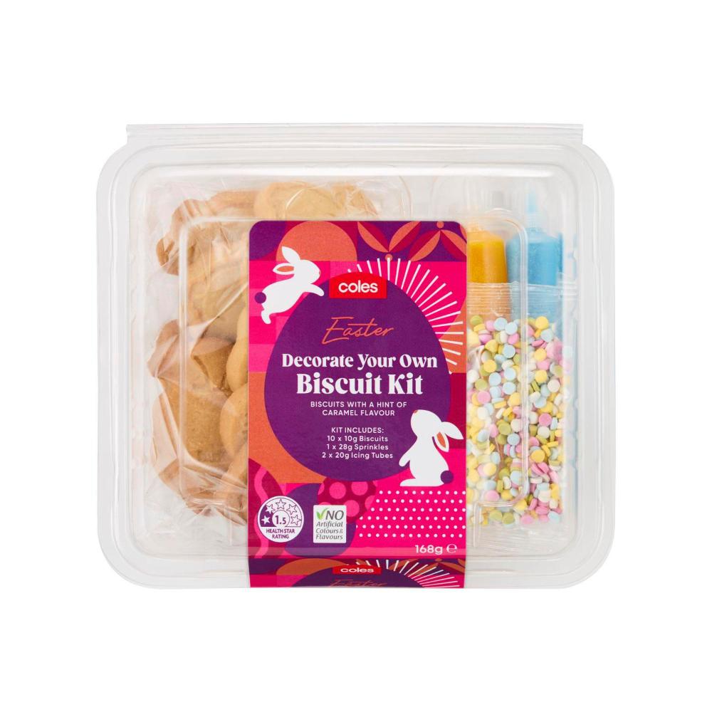 Buy Coles Easter Decorate Your Own Biscuit Kit 168g | Coles