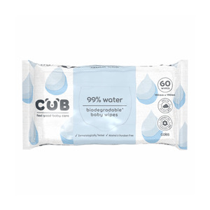 Buy CUB Biodegradable Water Wipes 60 pack | Coles