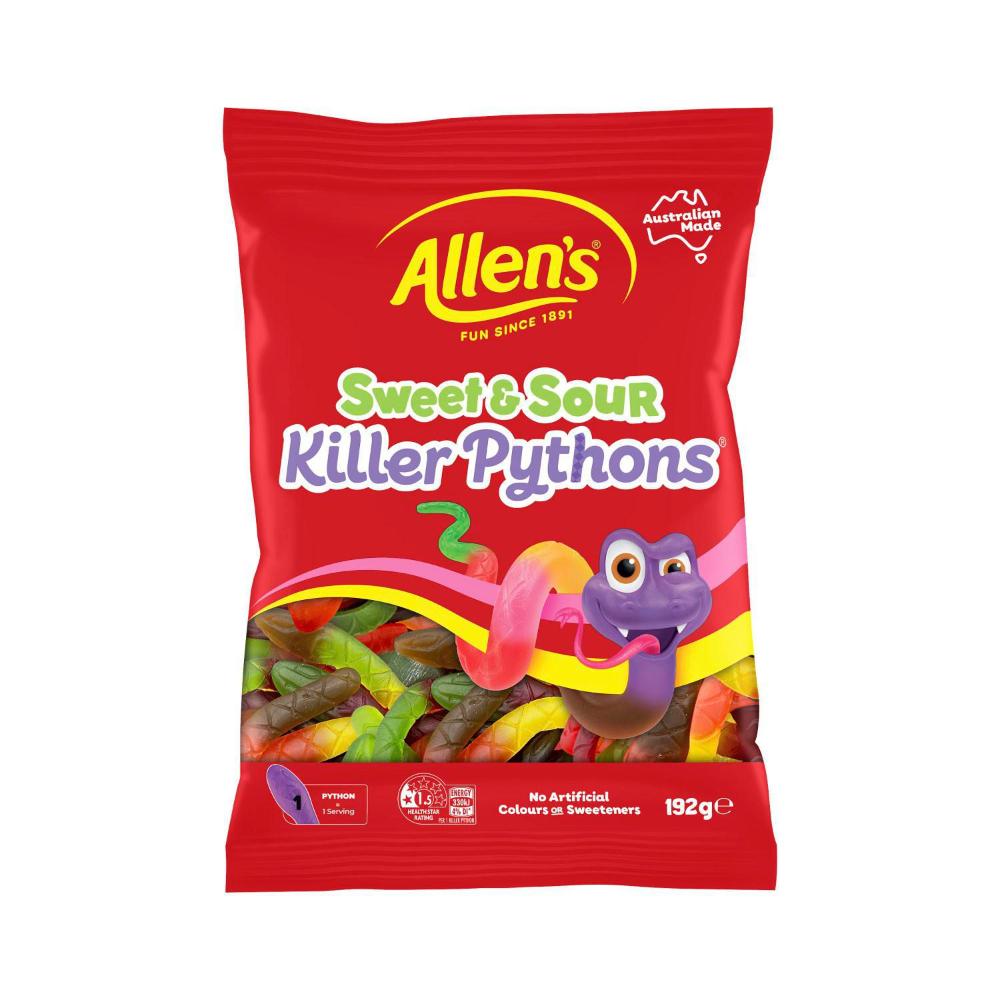 Buy Allen's Killer Pythons Sweet & Sour 192g | Coles