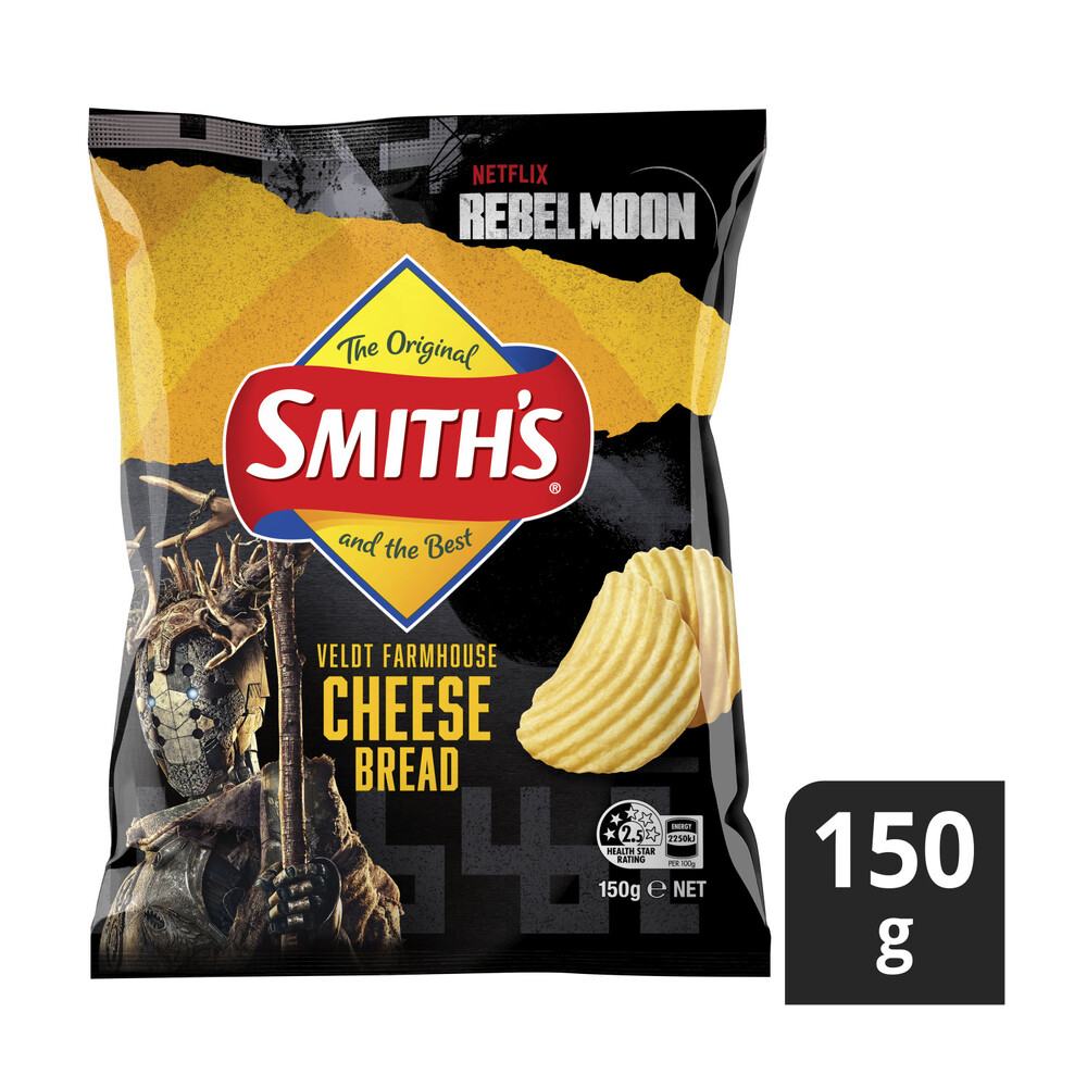 Buy Smiths Crinkle Cut Potato Chips Farmhouse Cheesy 150g | Coles