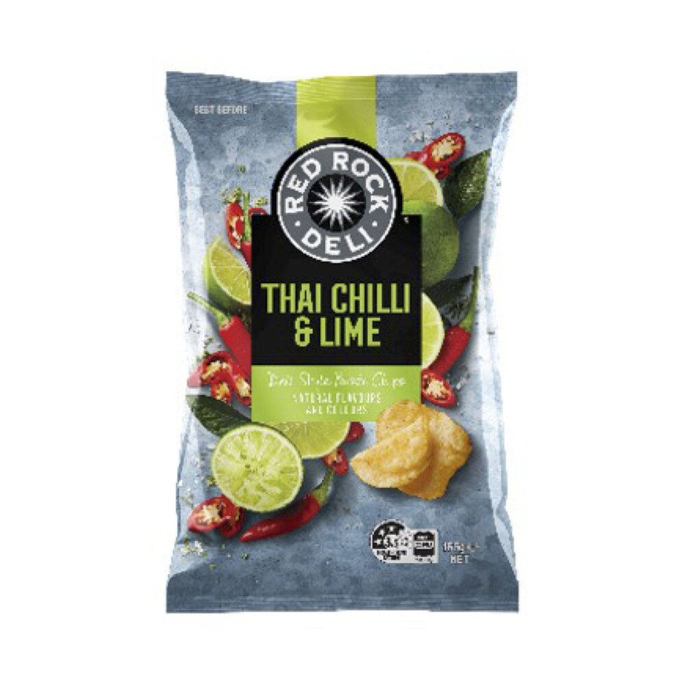 Buy Red Rock Deli Potato Chips Thai Chilli & Lime 165g | Coles