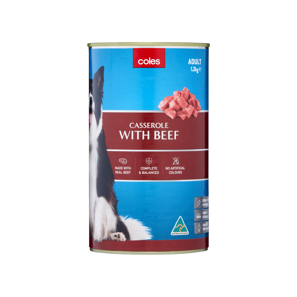 Buy Coles Dog Food Casserole Beef 1.2 kg | Coles