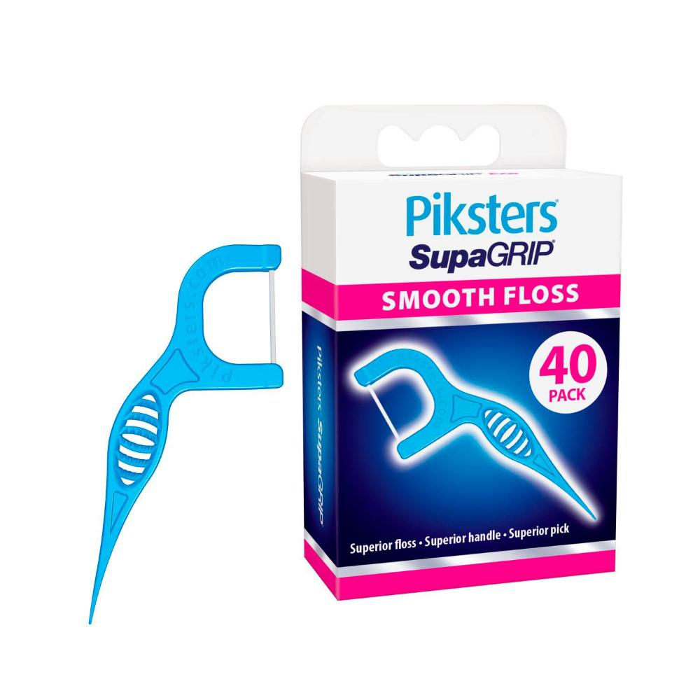 Buy Piksters Supagrip Smooth Floss Picks 40 Pack | Coles