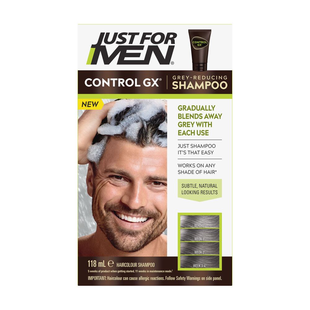 Buy Just For Men Control Gx Grey Reducing Shampoo 118mL | Coles