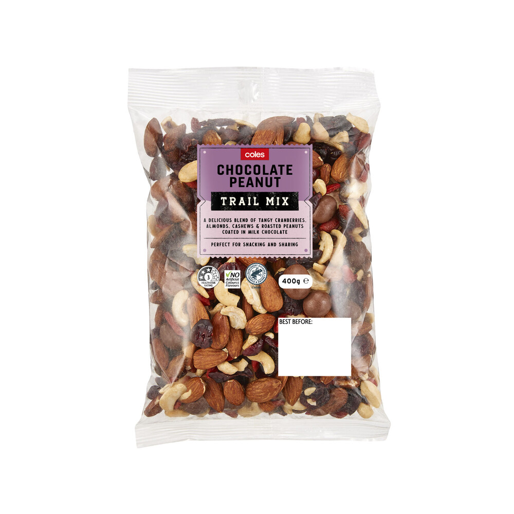 Buy Coles Chocolate Peanut Trail Mix 400g | Coles