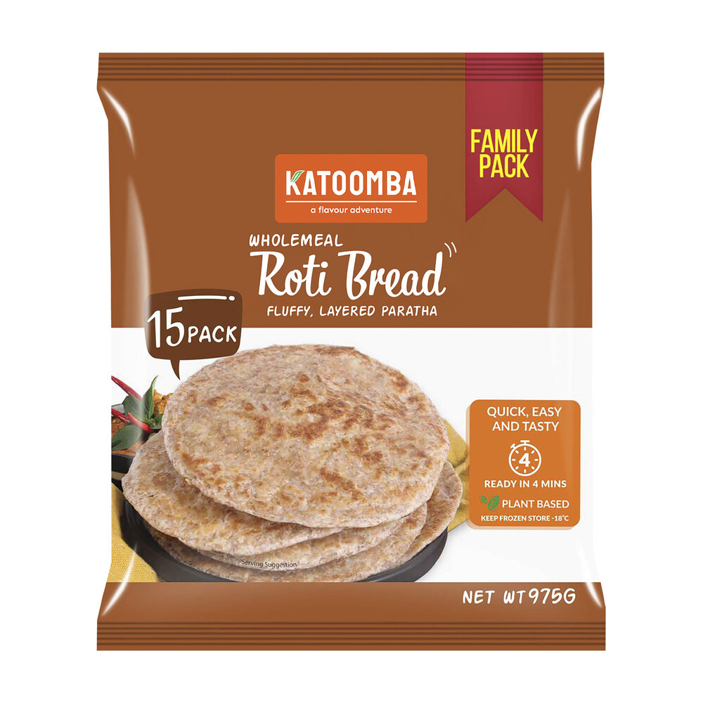 Buy Katoomba Wholemeal Roti Bread 15 Pack 975g | Coles
