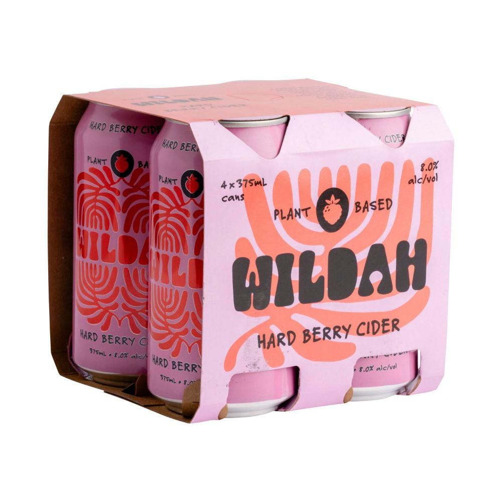 Buy Wildah Hard Berry Cider Can 375mL 4 Pack | Coles