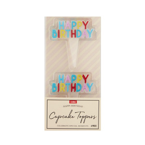 Buy Coles Happy Birthday Cupcake Toppers 6 pack | Coles