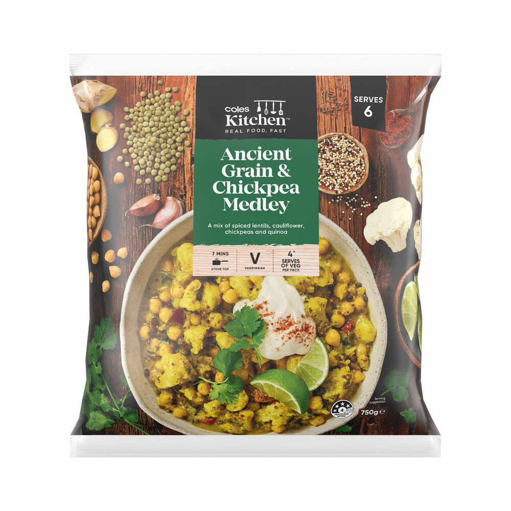 Buy Coles Kitchen Ancient Grain & Chickpea Medley 750g | Coles