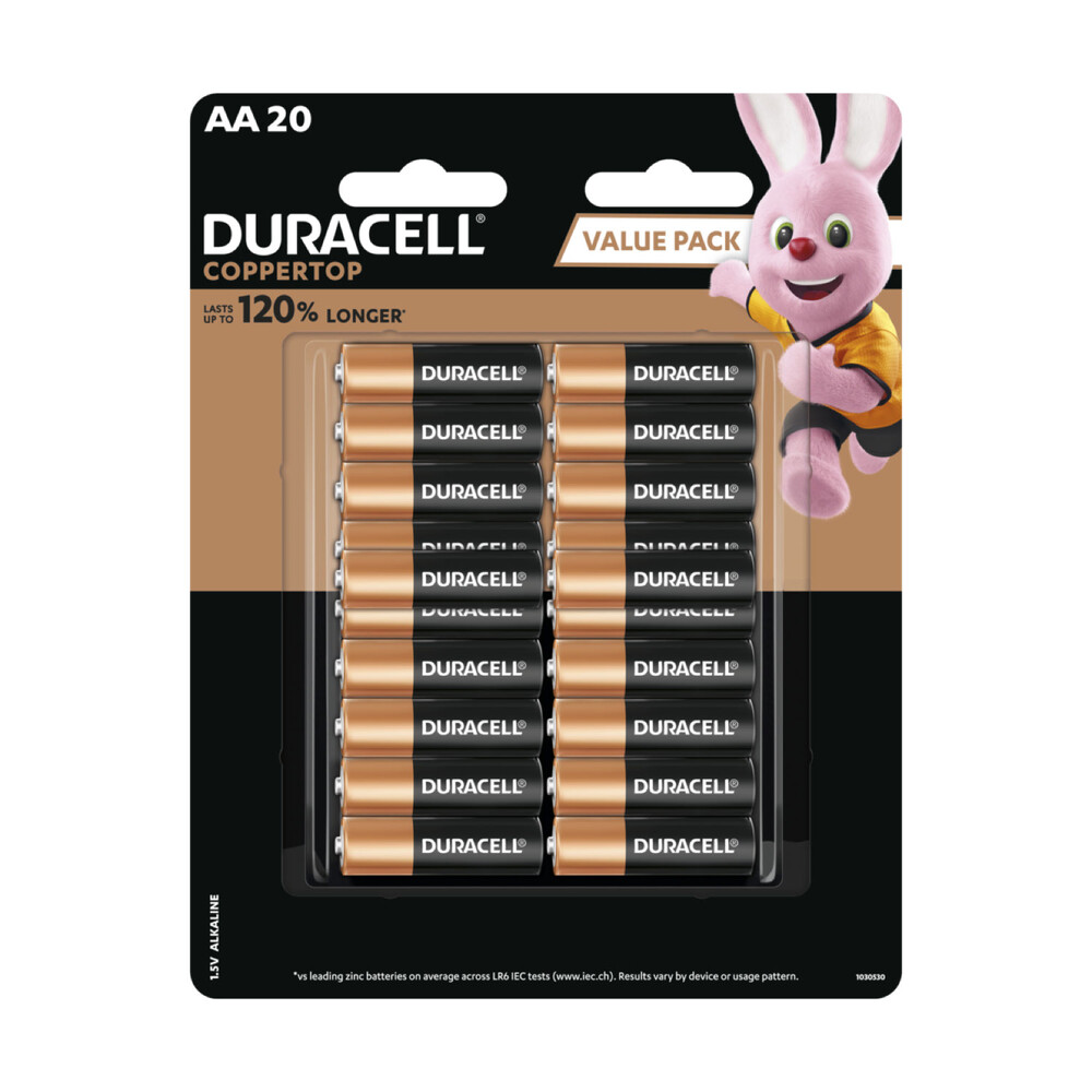 Buy Duracell Coppertop AA Alkaline Batteries 20 Pack | Coles
